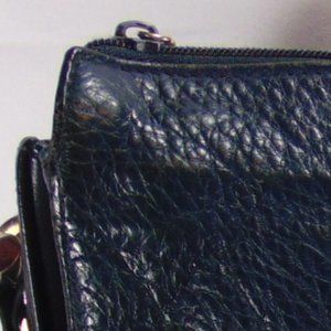 Laura Scott | Bags | Laura Scott Navy Blue Leather Crossbody Bag | Poshmark